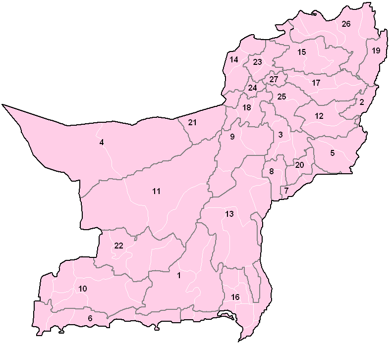 قالب:Districts of Balochistan (Pakistan) Map - المعرفة