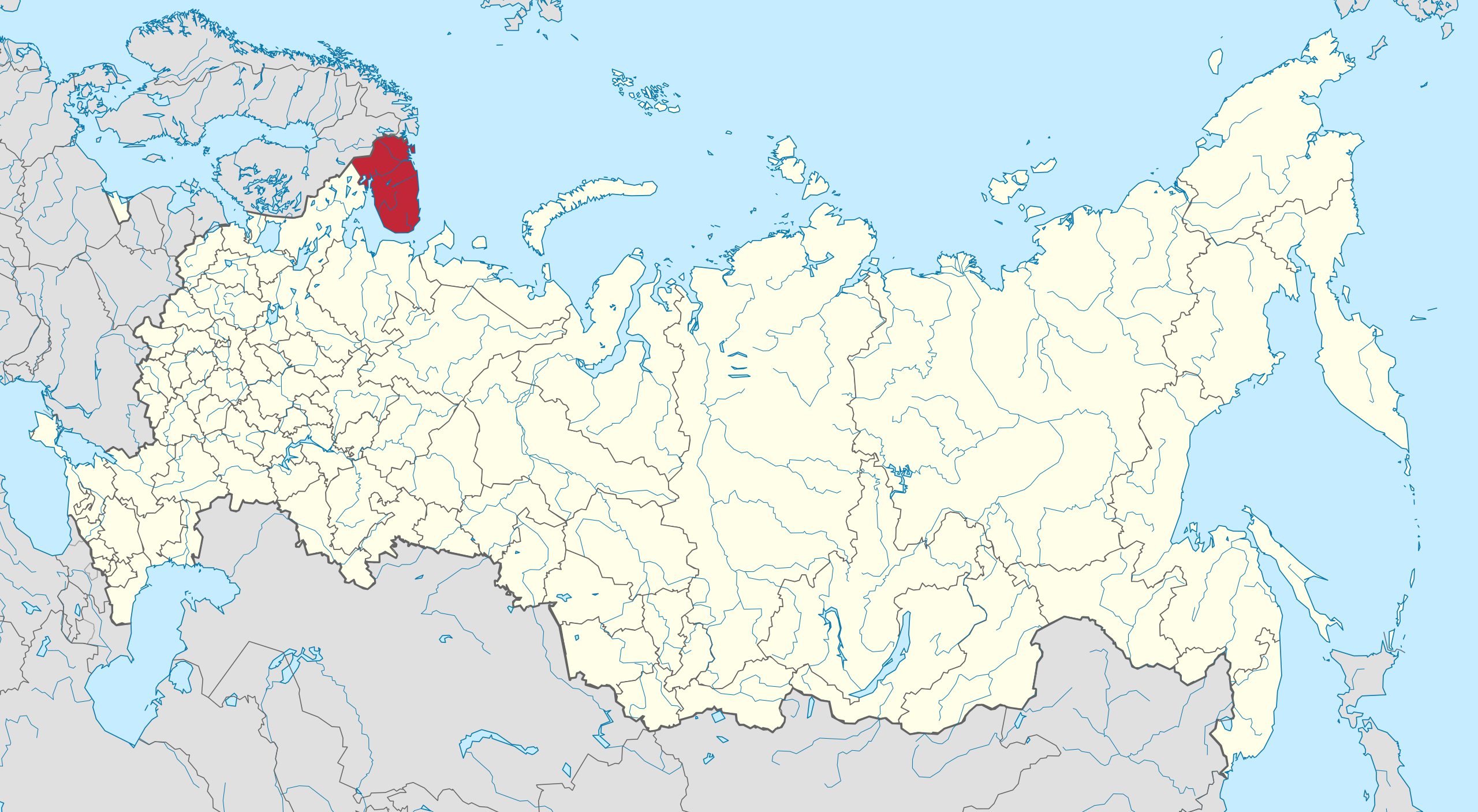 ملف:Map of Russia (2014–2022) - Murmansk Oblast.svg - المعرفة