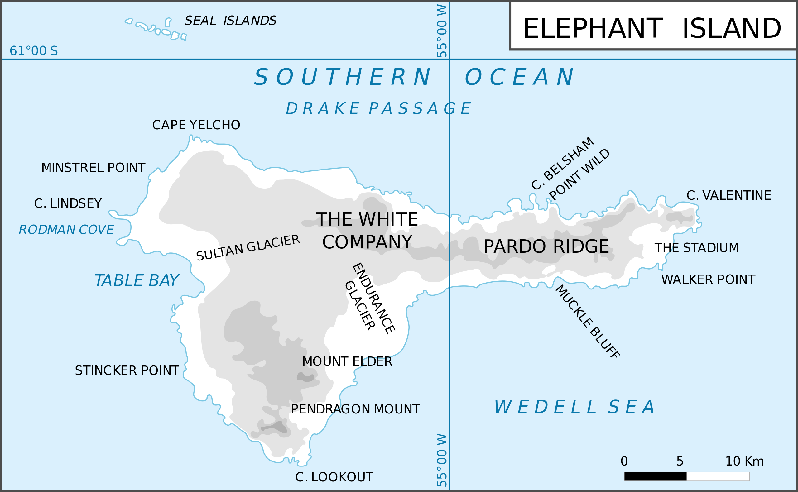 ملف:Elephant Island map-en.svg - المعرفة
