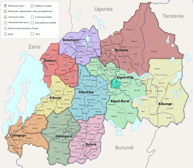 ملف:Administrative divisions of Rwanda in 1994.svg - المعرفة