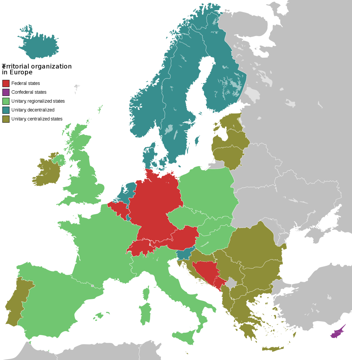 ملف:Territorial organization of European countries.svg - المعرفة