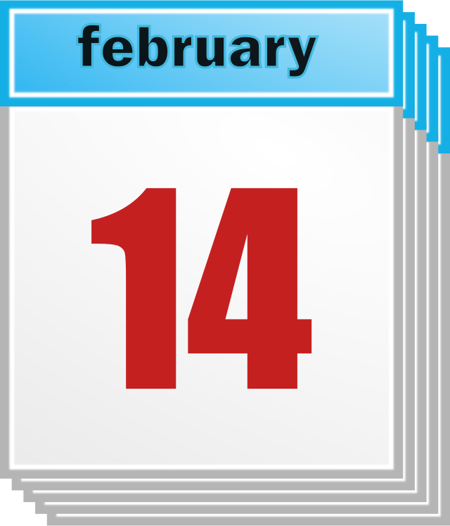 ملف:February 14 - calendar sheet.svg - المعرفة