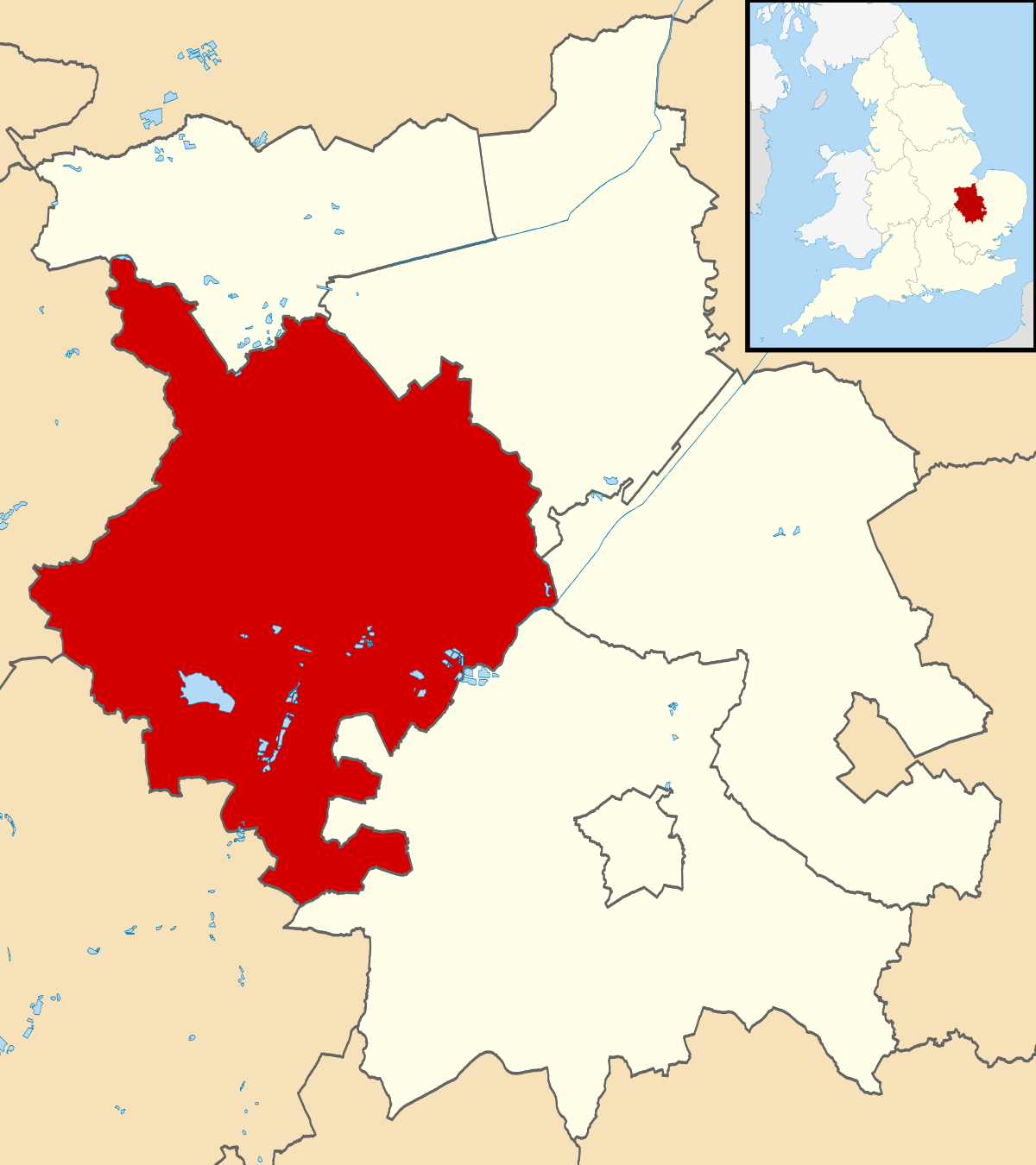 ملف:Huntingdonshire UK locator map.svg - المعرفة
