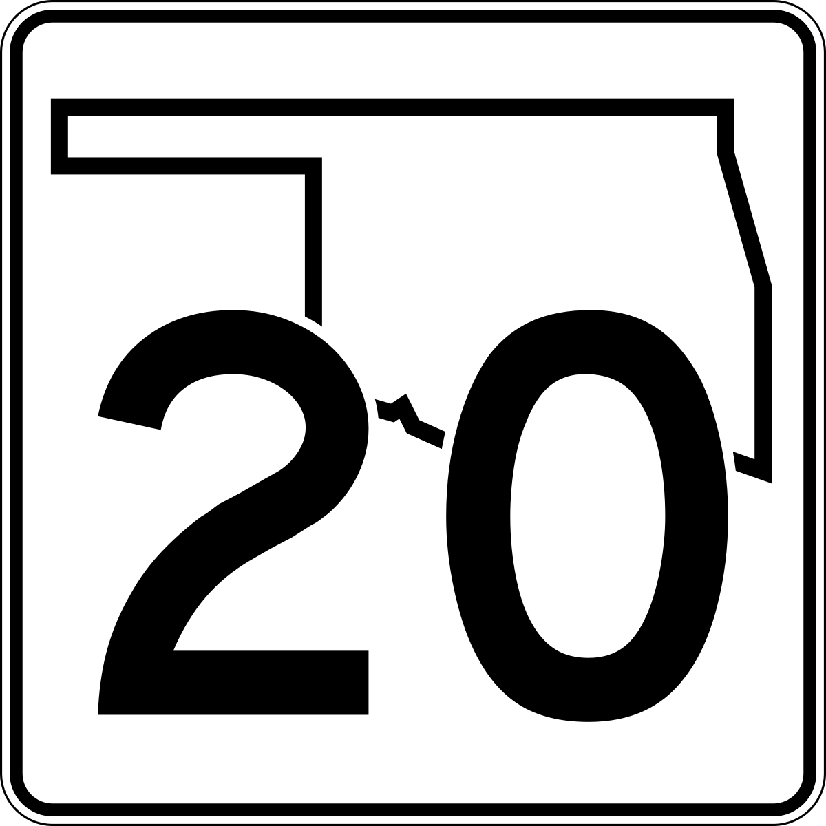 ملف:Oklahoma State Highway 20.svg - المعرفة