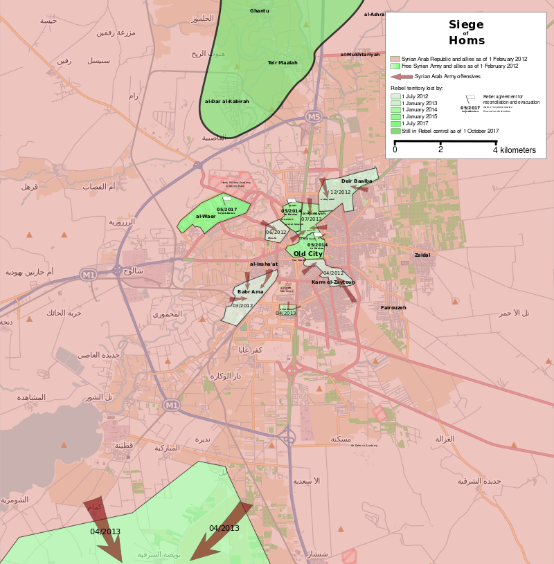 ملف:Siege of Homs Map.svg - المعرفة