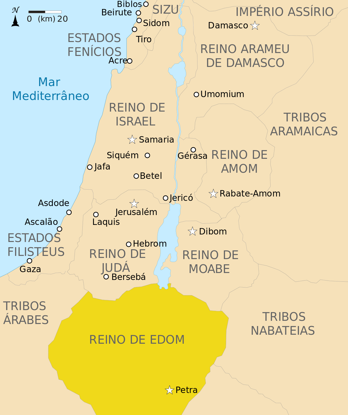 ملف:Kingdom of Edom 830 map-pt.svg - المعرفة