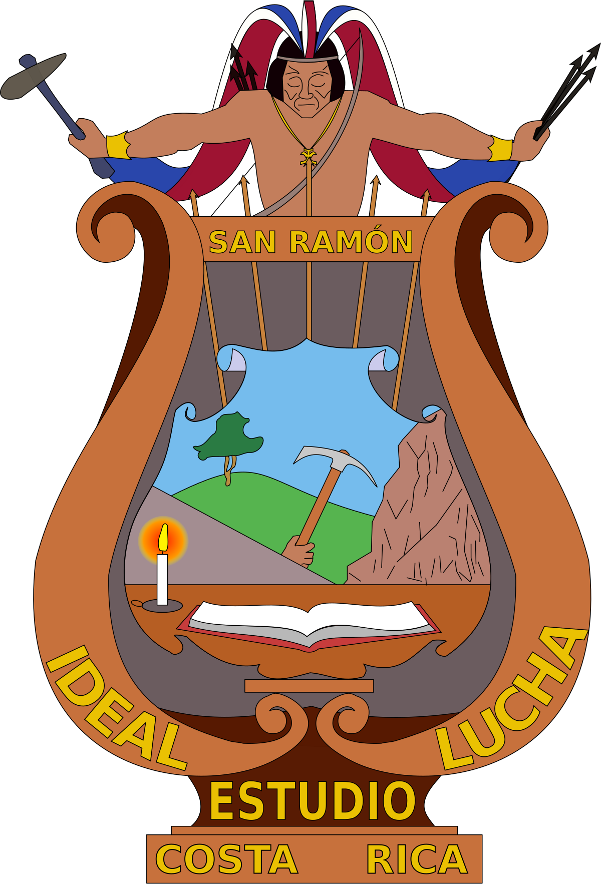 ملف:Escudo Cantón San Ramón Alajuela Costa Rica.svg - المعرفة