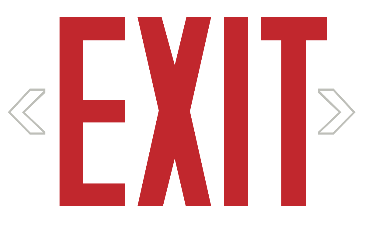 ملف:Exit sign text (red).svg - المعرفة