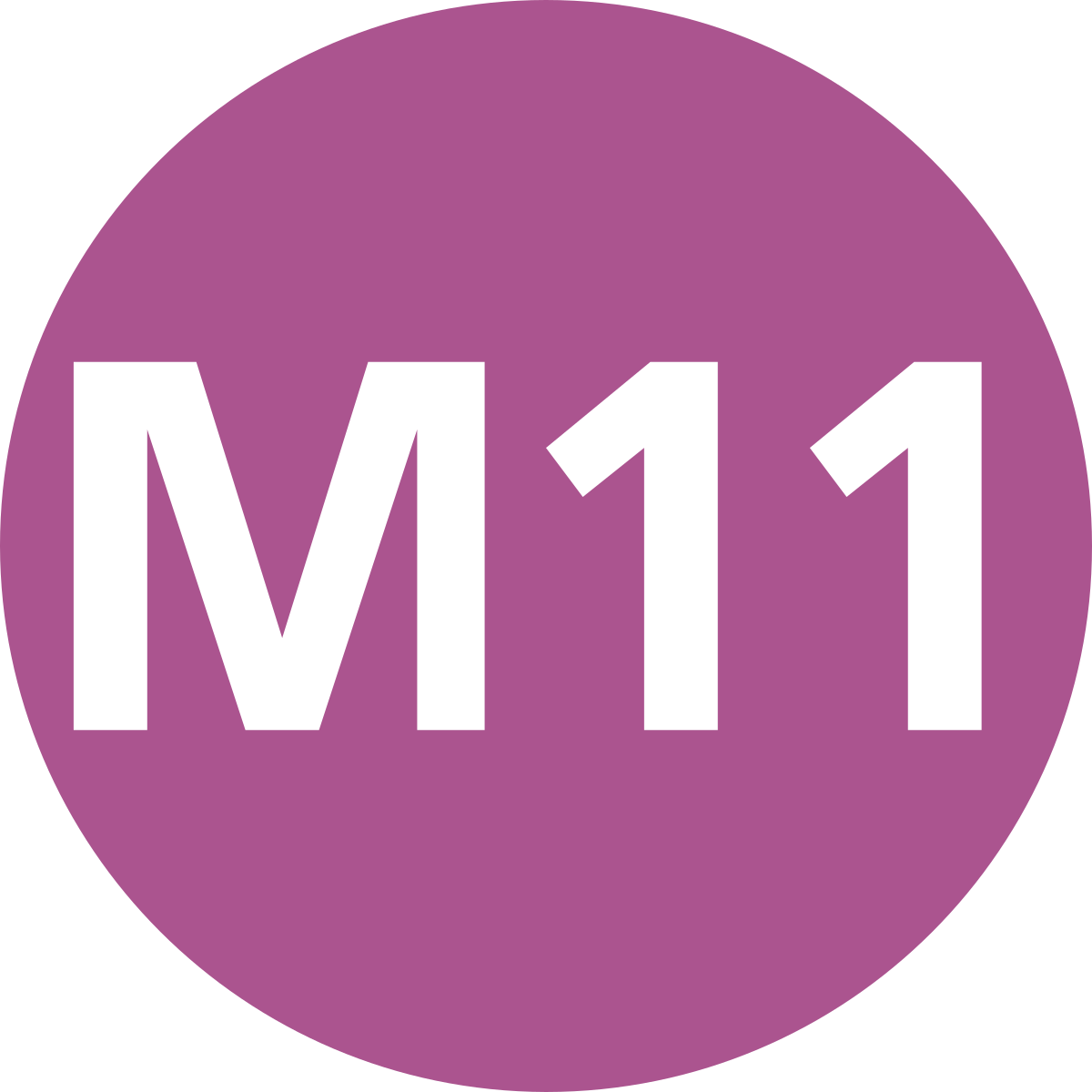 ملف:Istanbul M11 Line Symbol.svg - المعرفة