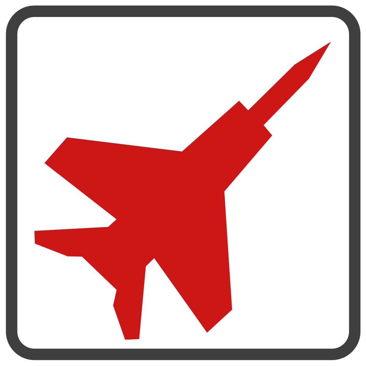 ملف:Fighter jet red icon.svg - المعرفة