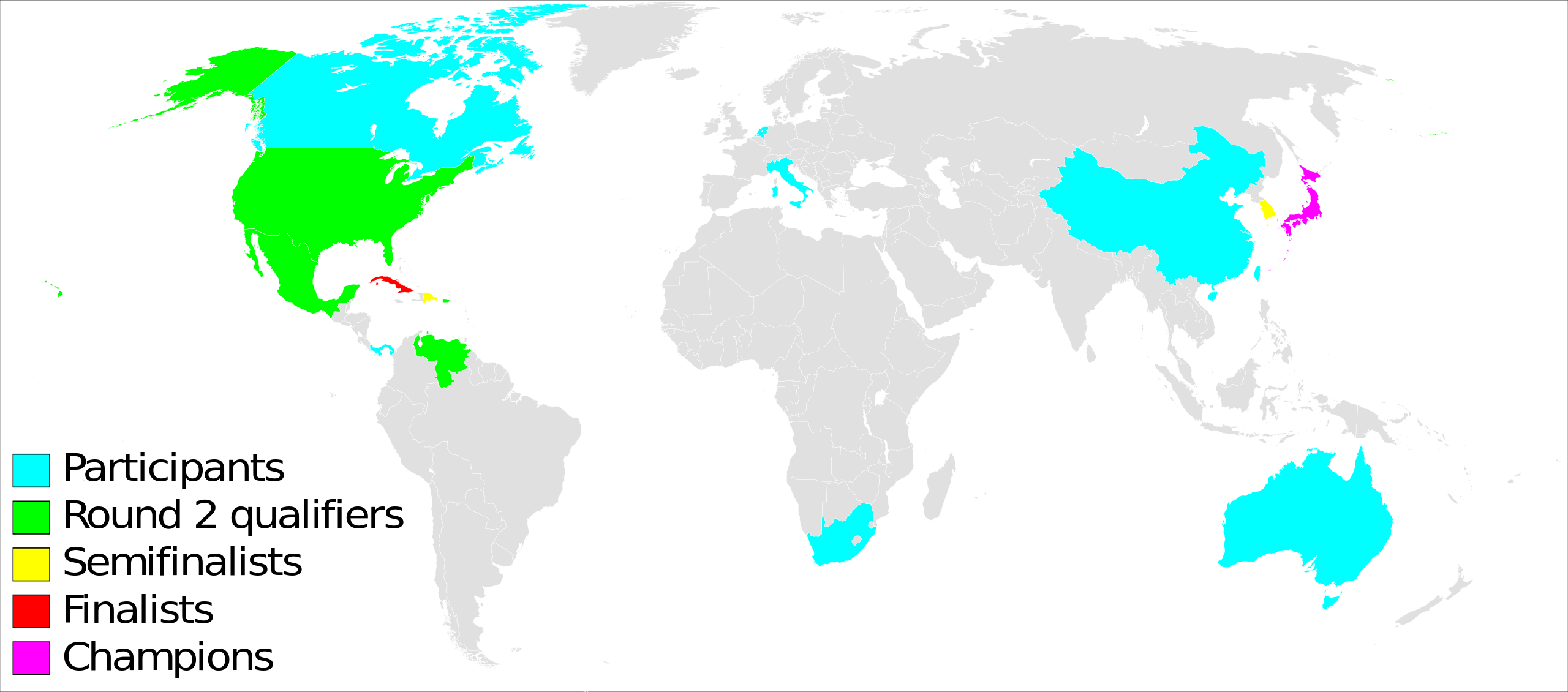 ملف:WBC World Map 2006.svg - المعرفة