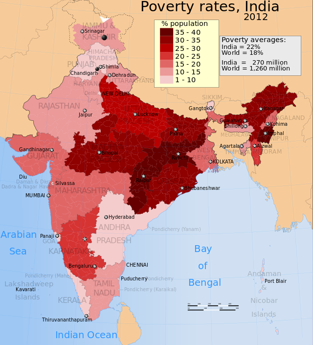 ملف:2012 Poverty distribution map in India by its states and union ...