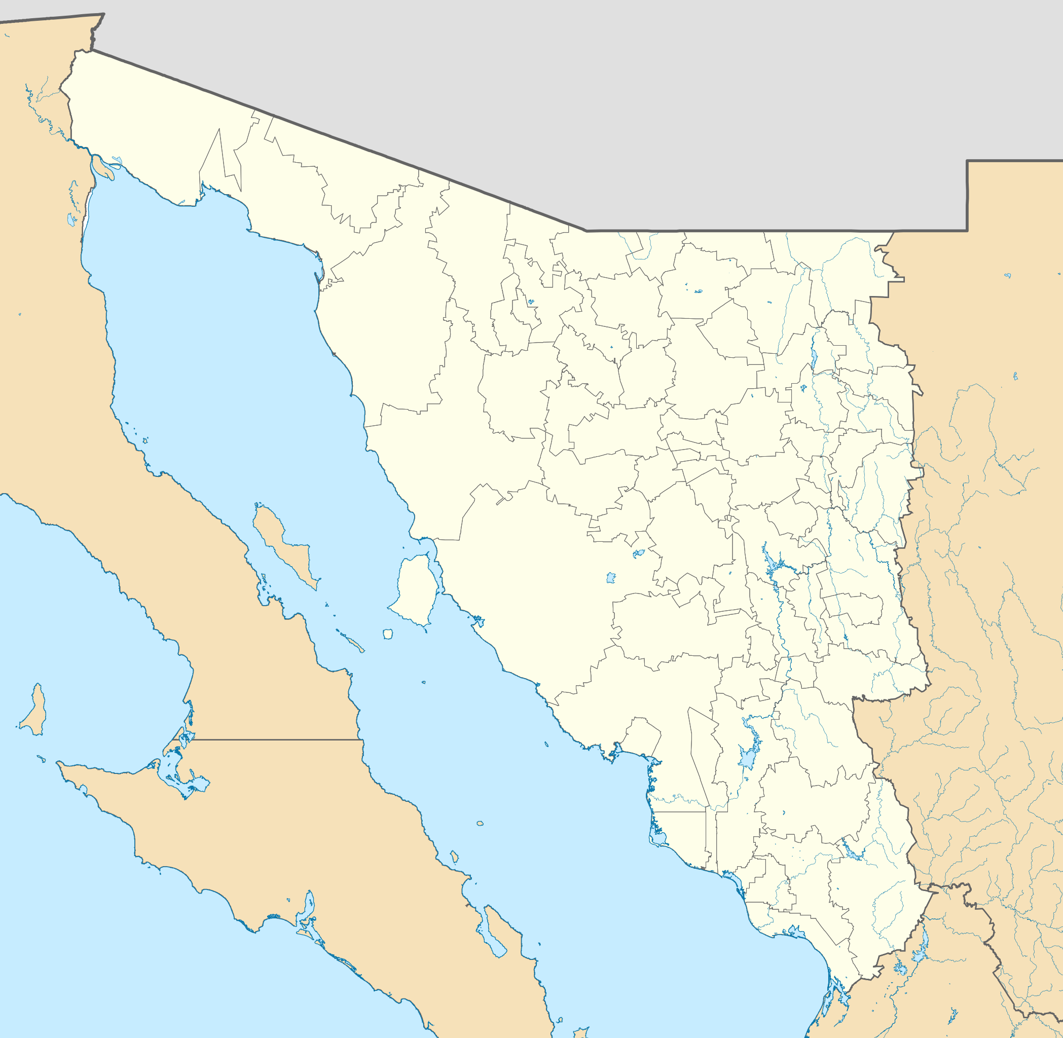 ملف:Mexico Sonora location map.svg - المعرفة