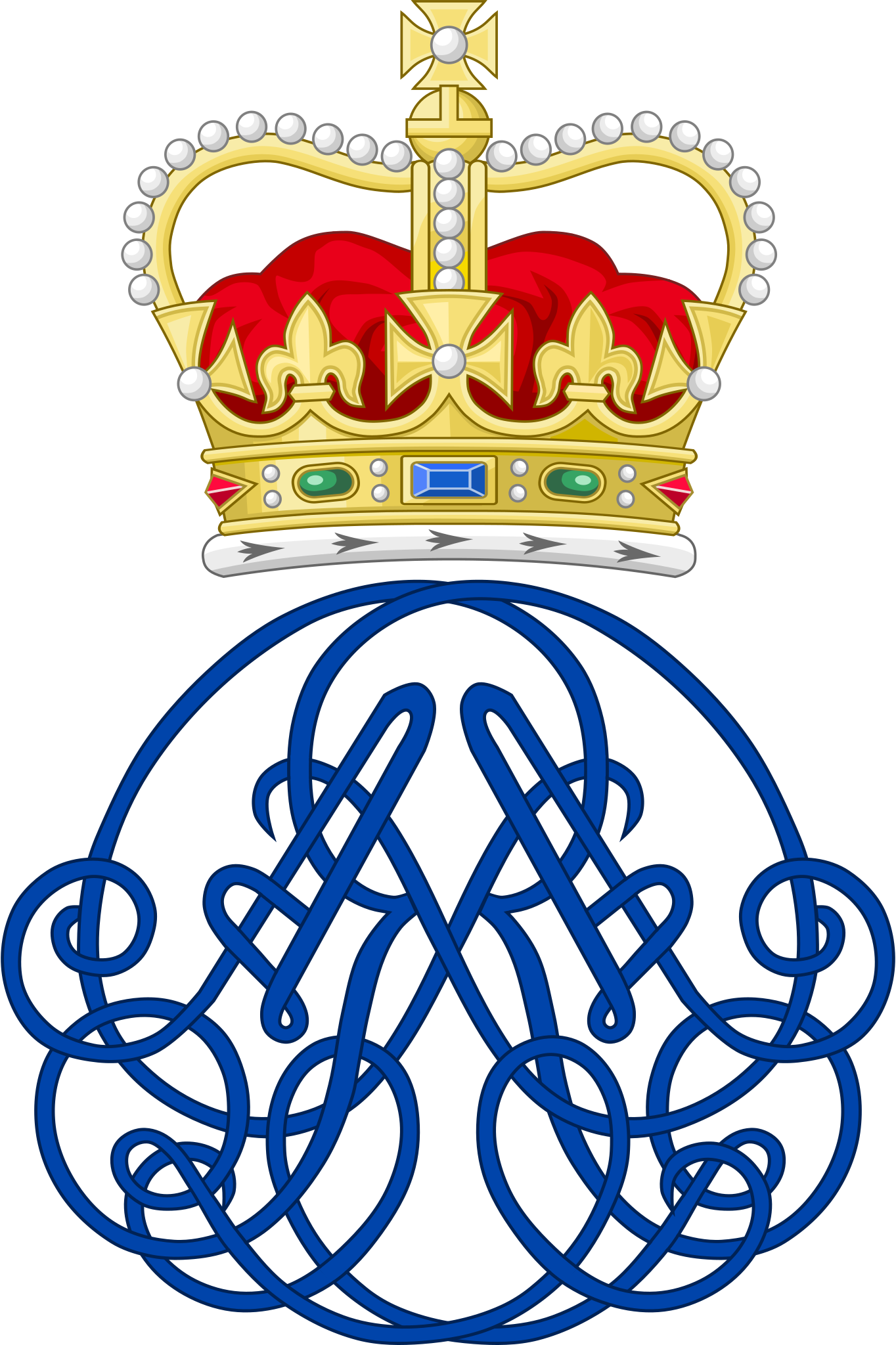 ملف:Royal Monogram of Queen Anne of Great Britain.svg - المعرفة