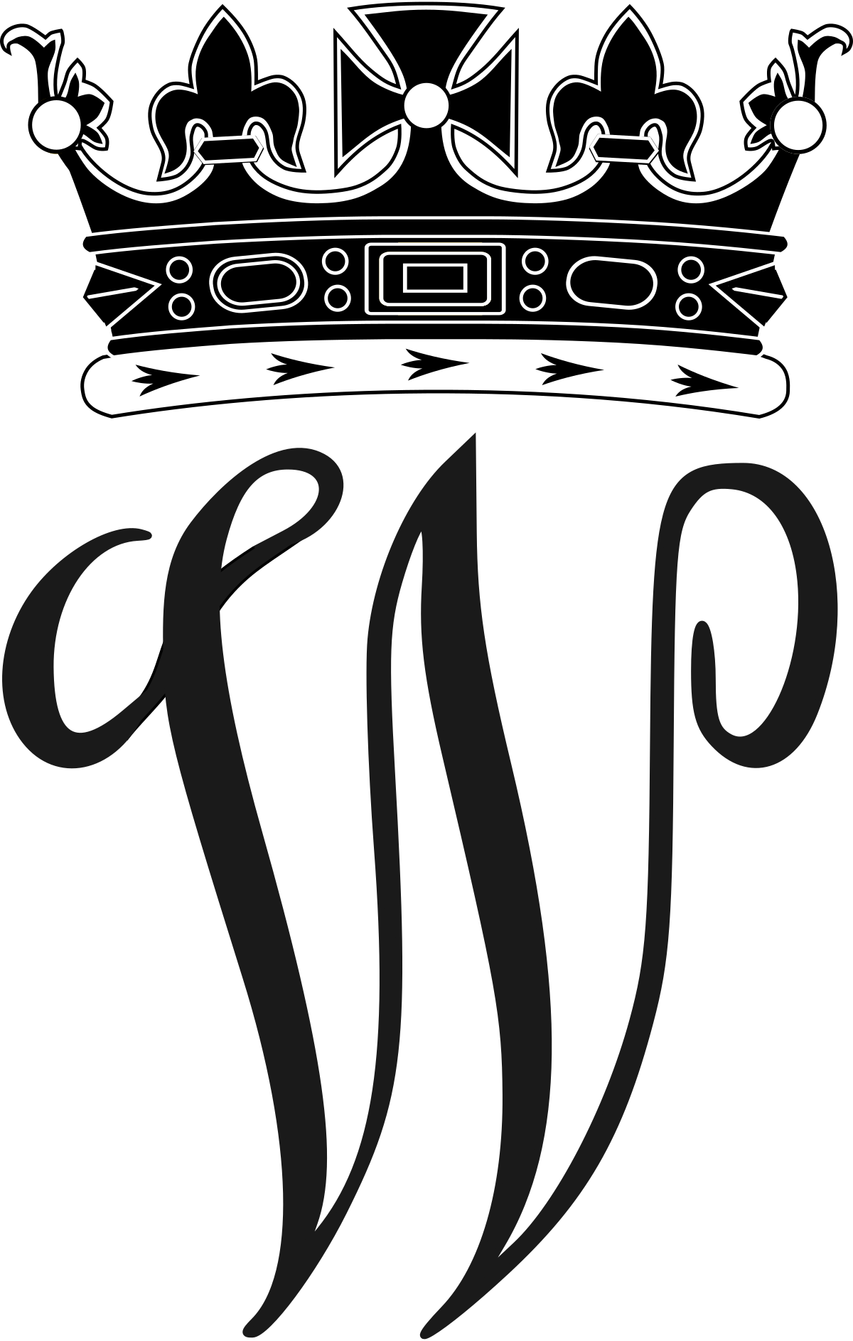 ملف:Royal Monogram of Prince William of Great Britain.svg - المعرفة