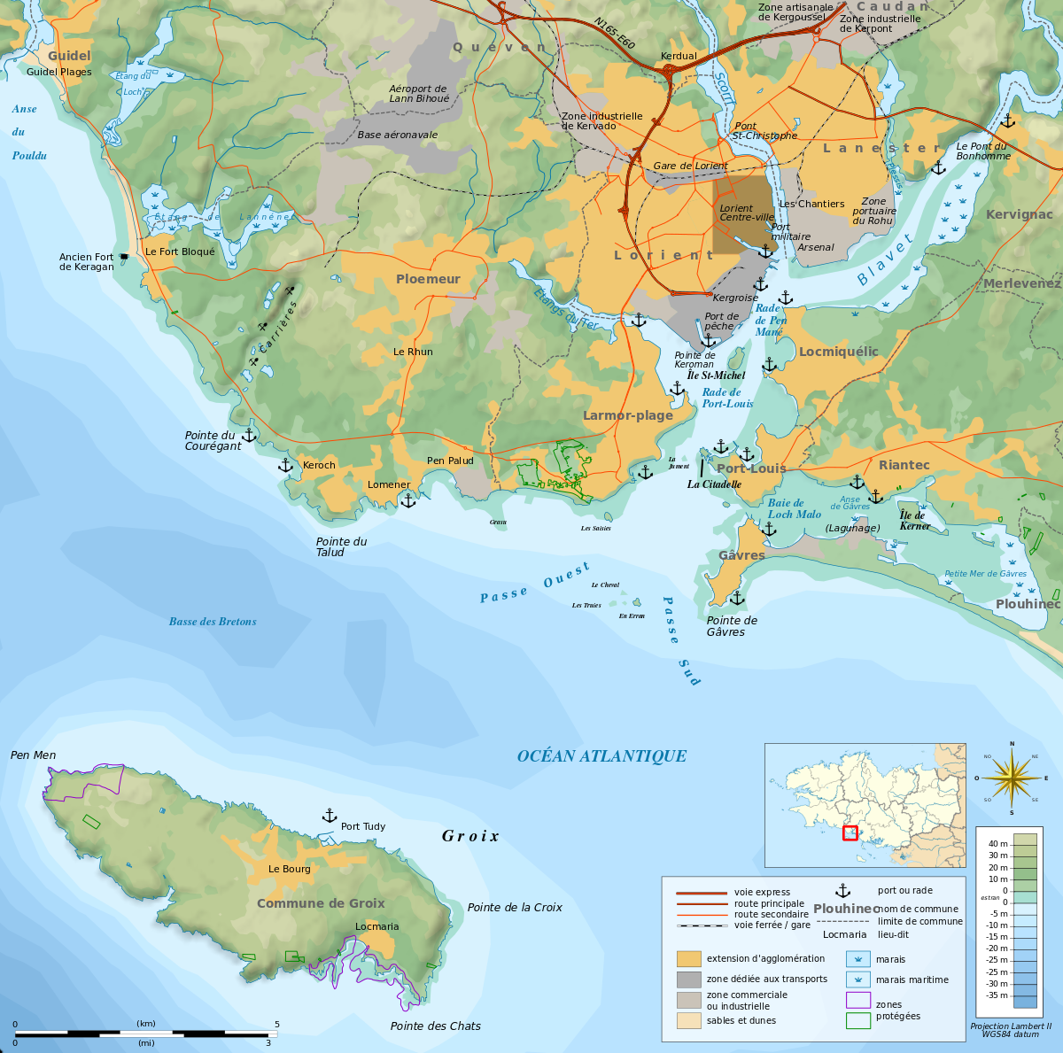ملف:Rade de Lorient topographic map-fr.svg - المعرفة