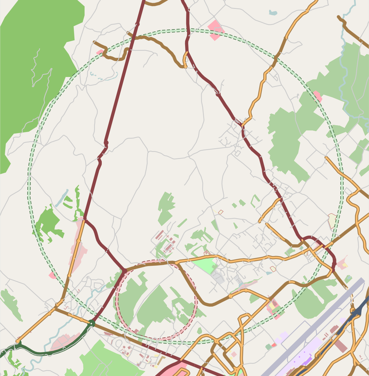 ملف:Large Hadron Collider at CERN map.svg - المعرفة