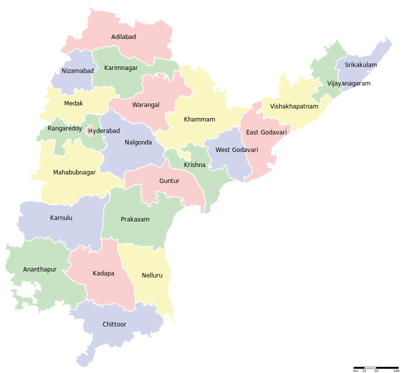 ملف:Andhra Pradesh districts map.svg - المعرفة