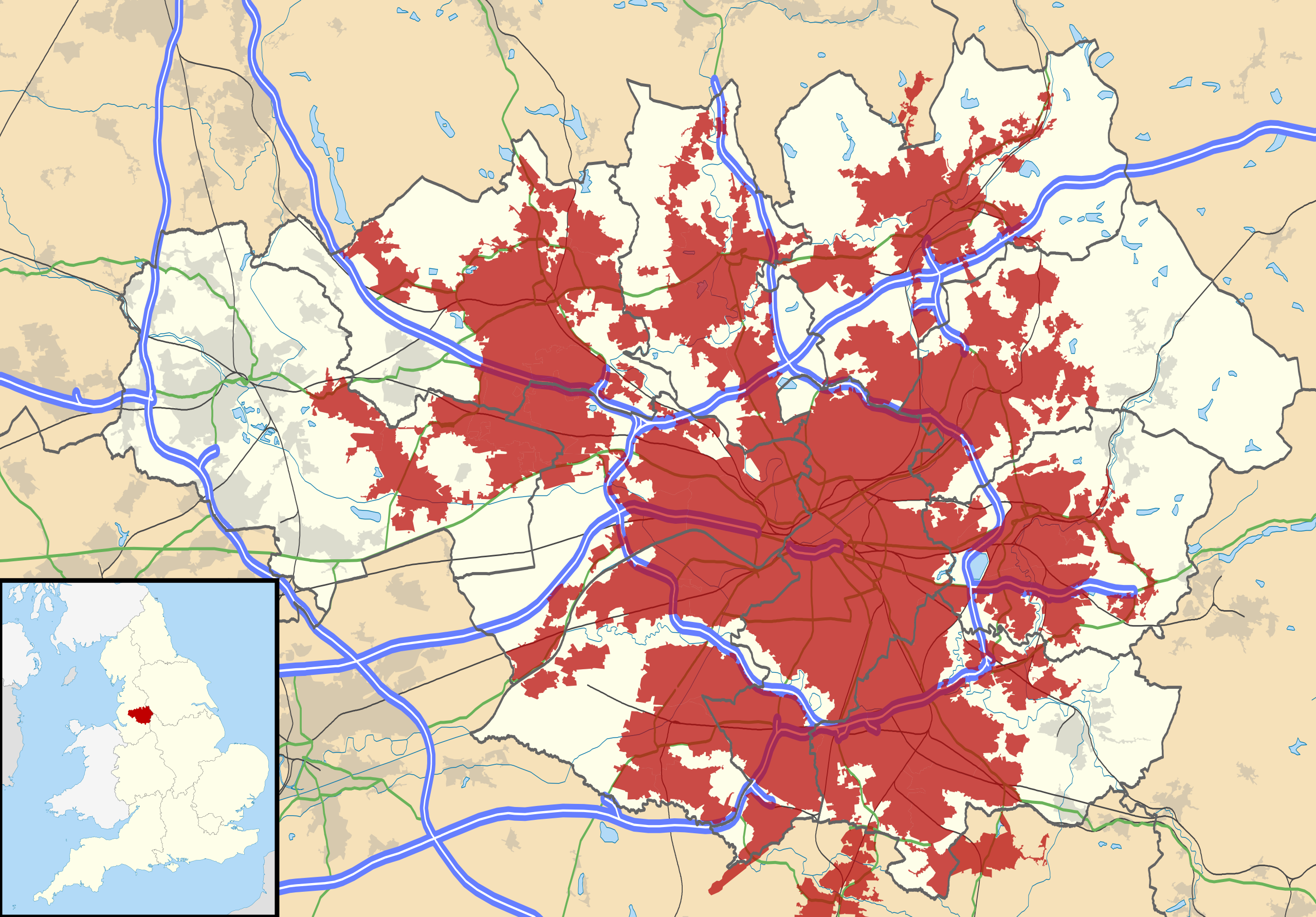 ملف:Greater Manchester Urban Area 2001.svg - المعرفة