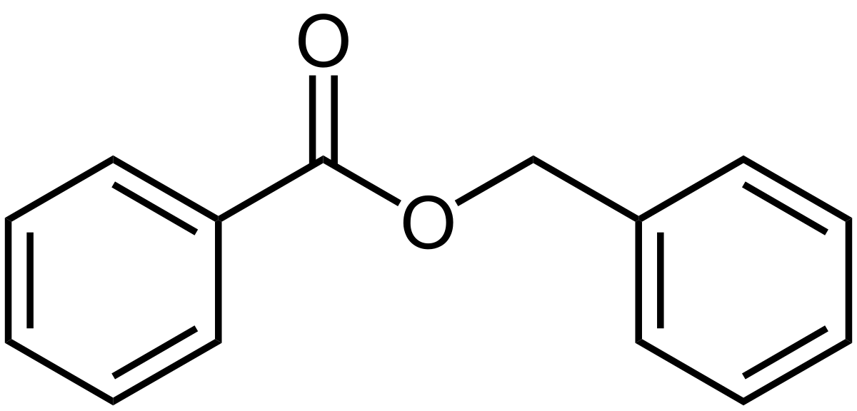 ملف:Benzyl benzoate structure.svg - المعرفة