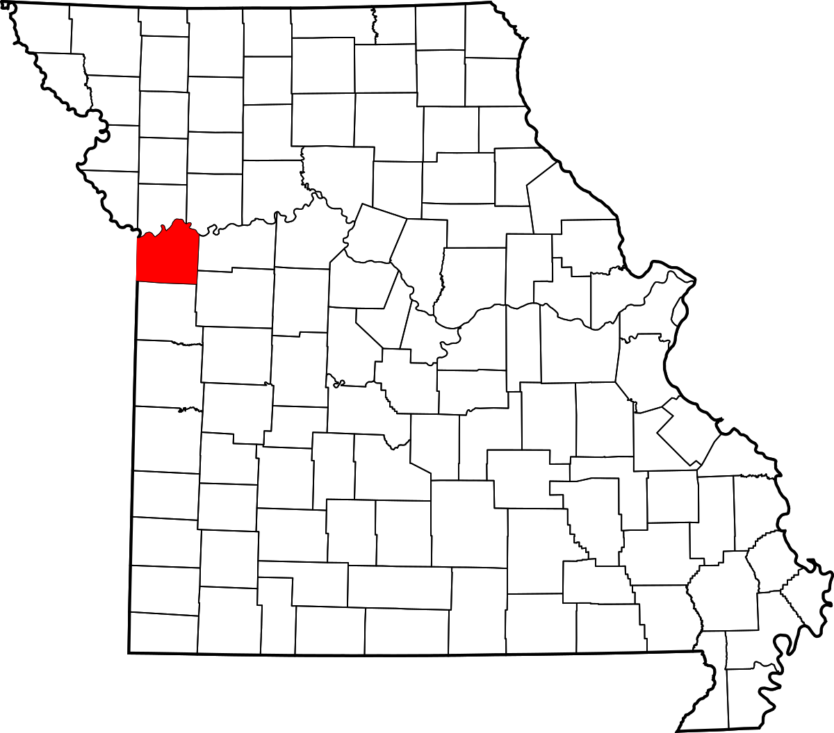 ملف:Map of Missouri highlighting Jackson County.svg - المعرفة