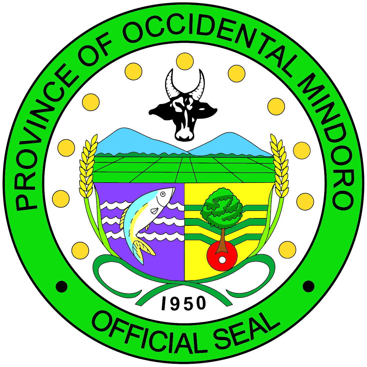 ملف:Province of Occidental Mindoro seal.svg - المعرفة