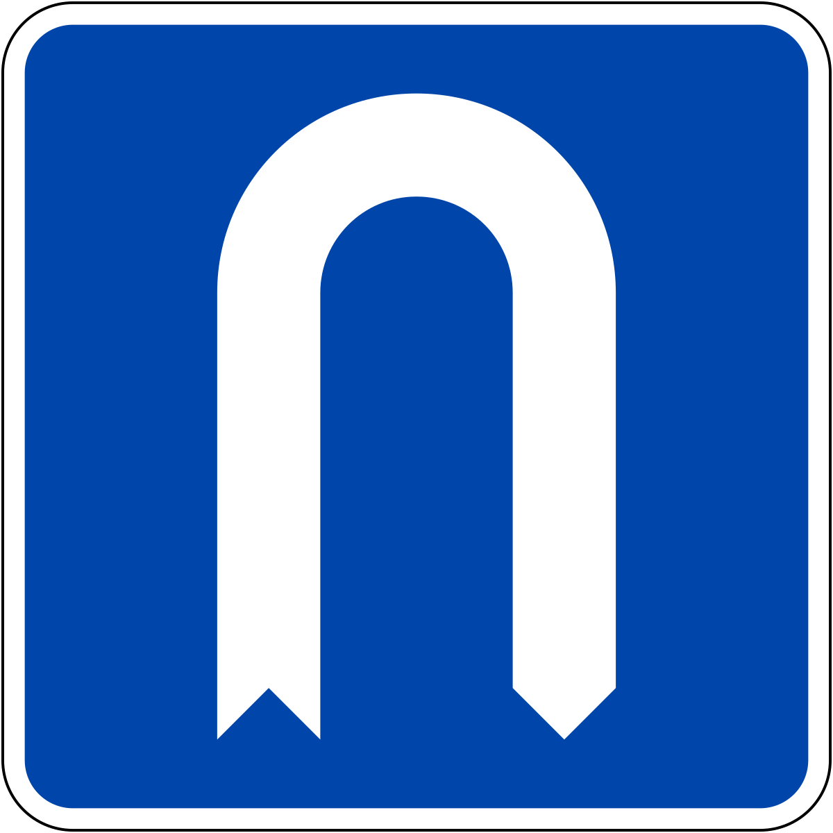 ملف:Singapore road sign - Informatory - U-Turn permitted.svg - المعرفة