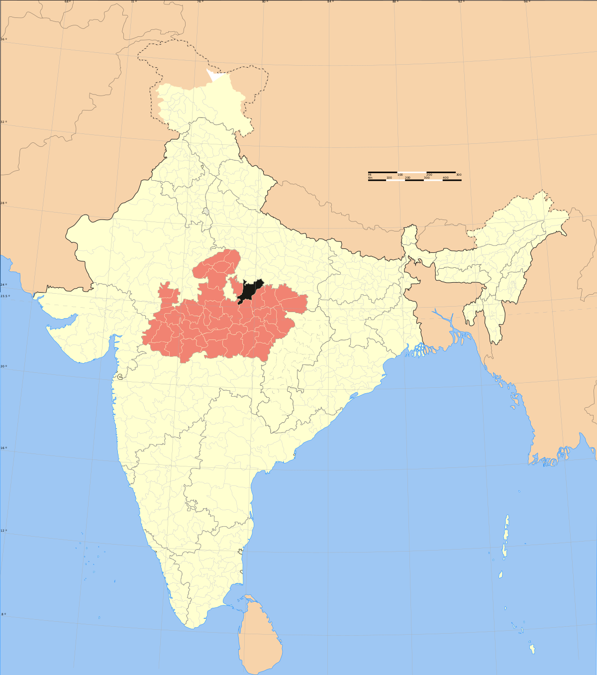 ملف:Madhya Pradesh district location map Chhatarpur.svg - المعرفة