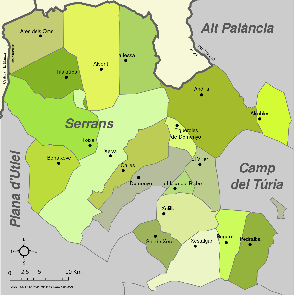 ملف:Mapa de los Serranos.svg - المعرفة