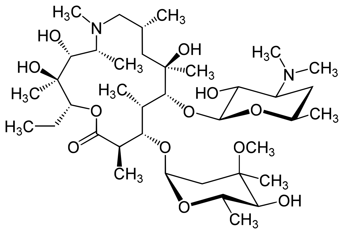 ملف:Azithromycin structure.svg - المعرفة