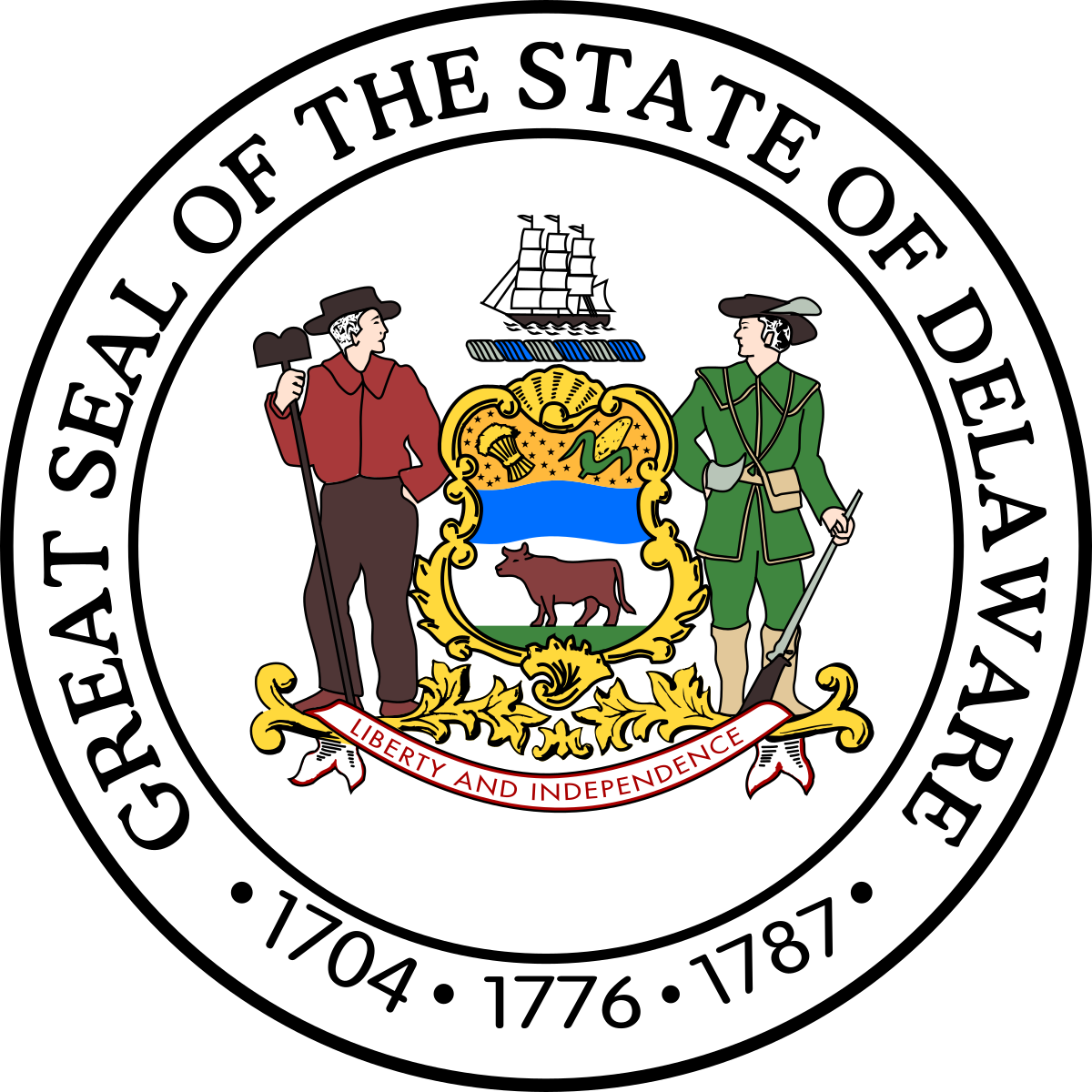 ملف:Seal of Delaware.svg - المعرفة