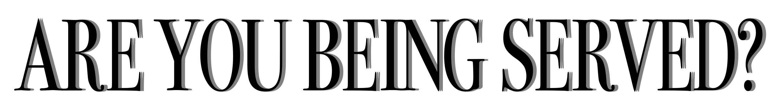 ملف:Are You Being Served logo drop shadow no quotation marks.svg - المعرفة