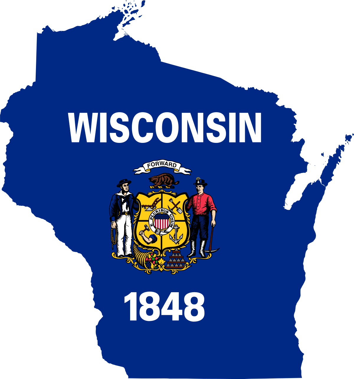 ملف:Flag map of Wisconsin.svg - المعرفة