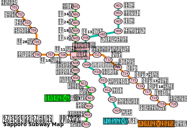 ملف:Sapporo Subway Map jp.svg - المعرفة