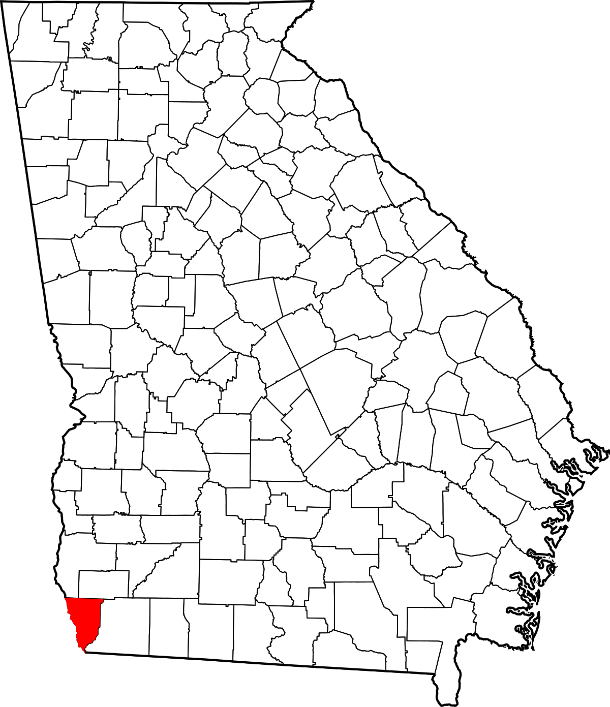 ملف:Map of Georgia highlighting Seminole County.svg - المعرفة