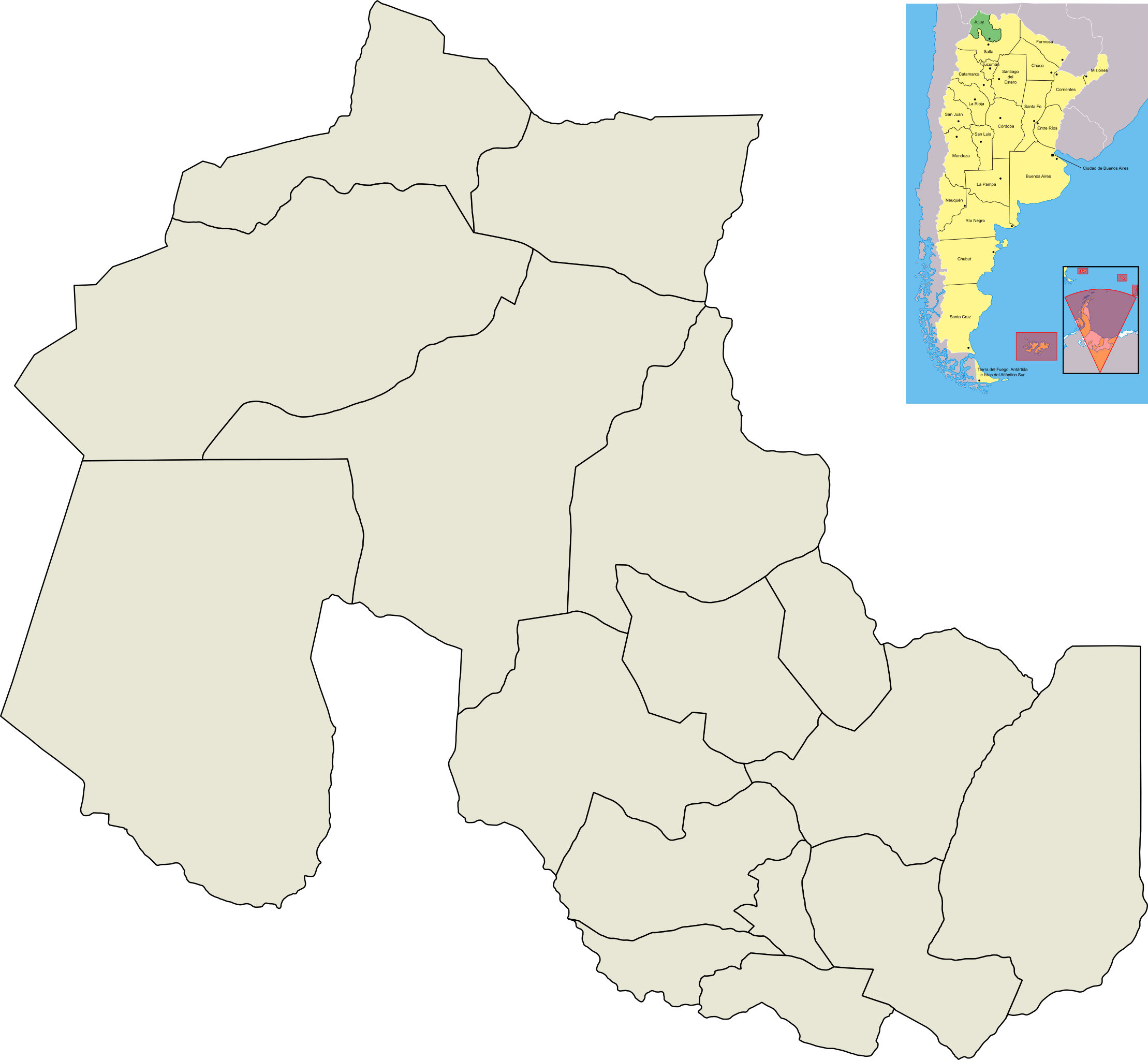ملف:Map of Jujuy Province.svg - المعرفة