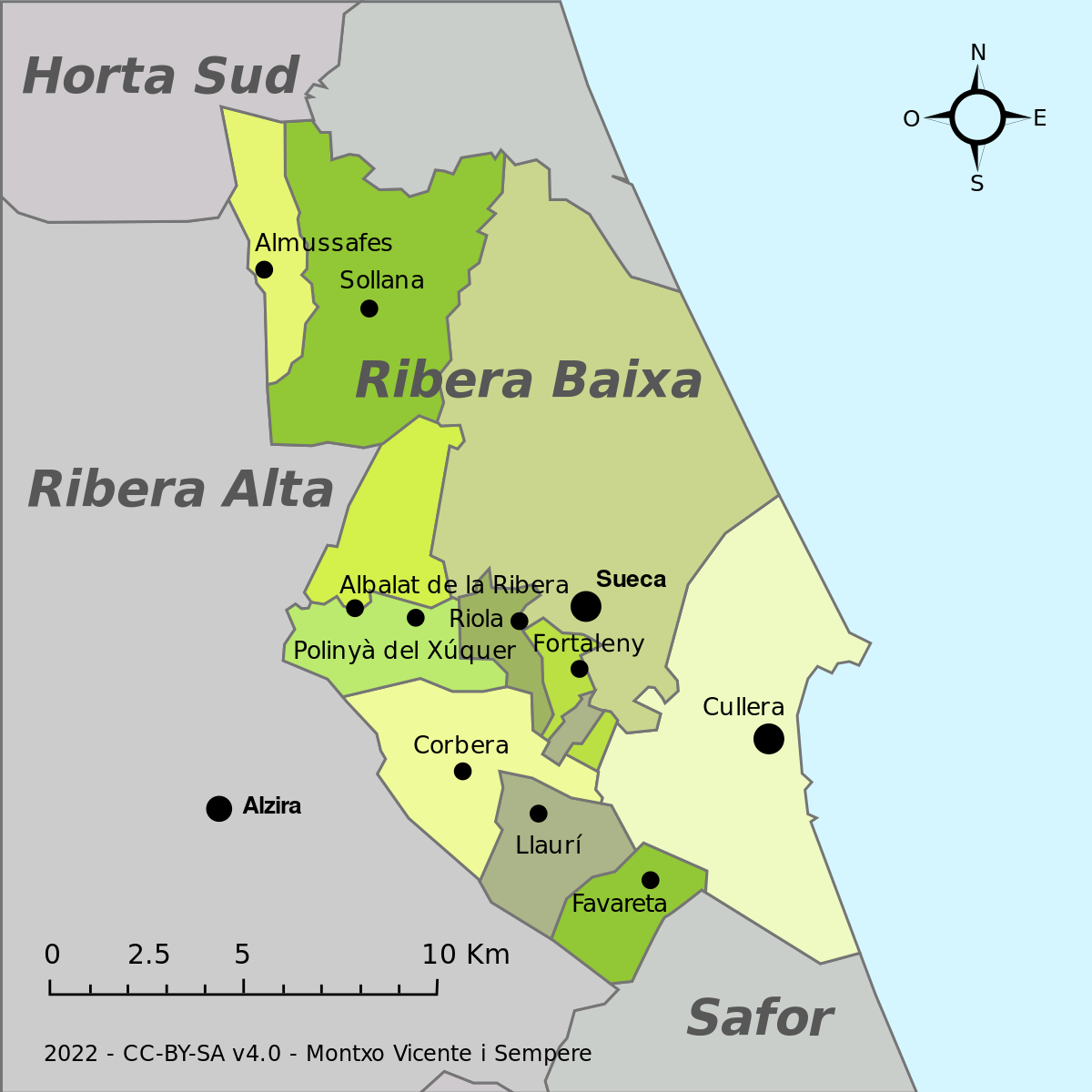 ملف:Mapa de la Ribera Baixa.svg - المعرفة