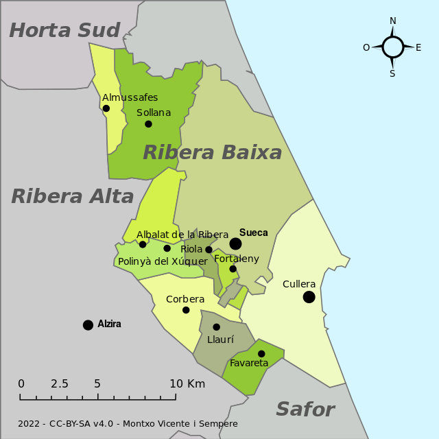 ملف:Mapa de la Ribera Baixa.svg - المعرفة