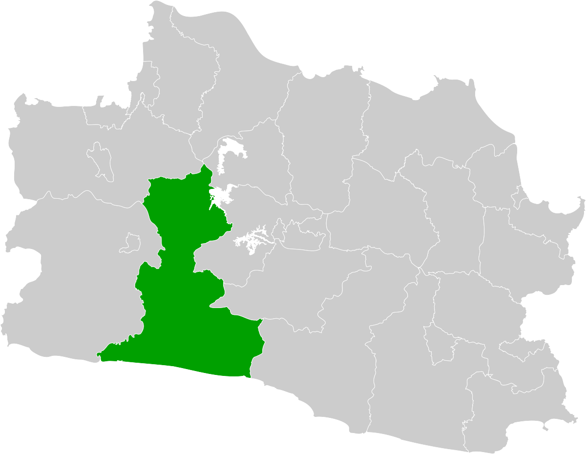 ملف:Map of West Java highlighting Cianjur Regency.svg - المعرفة
