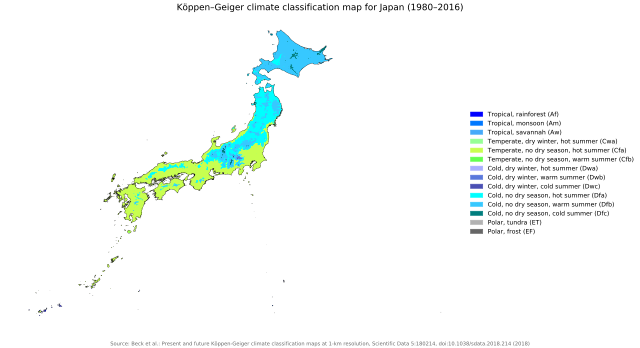ملف:Koppen-Geiger Map JPN present.svg - المعرفة