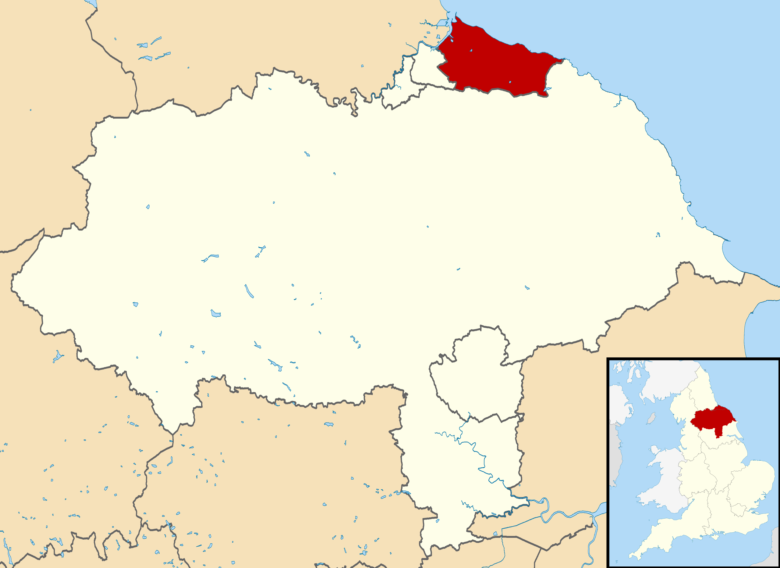 ملف:Redcar and Cleveland UK locator map (2023).svg - المعرفة