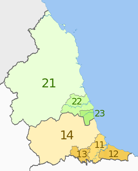 ملف:NUTS 3 regions of North East England map.svg - المعرفة
