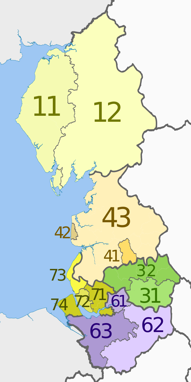 ملف:NUTS 3 regions of North West England 2010 map.svg - المعرفة