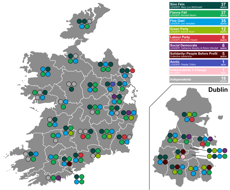 ملف:2020 Irish general election - Results.svg - المعرفة
