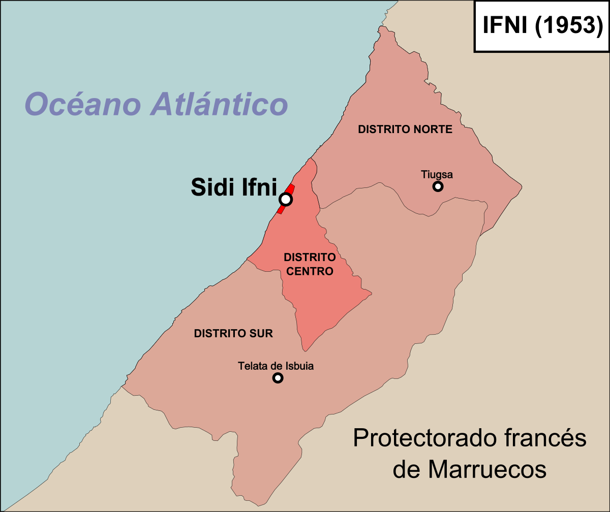 ملف:Mapa de Ifni (1953).svg - المعرفة