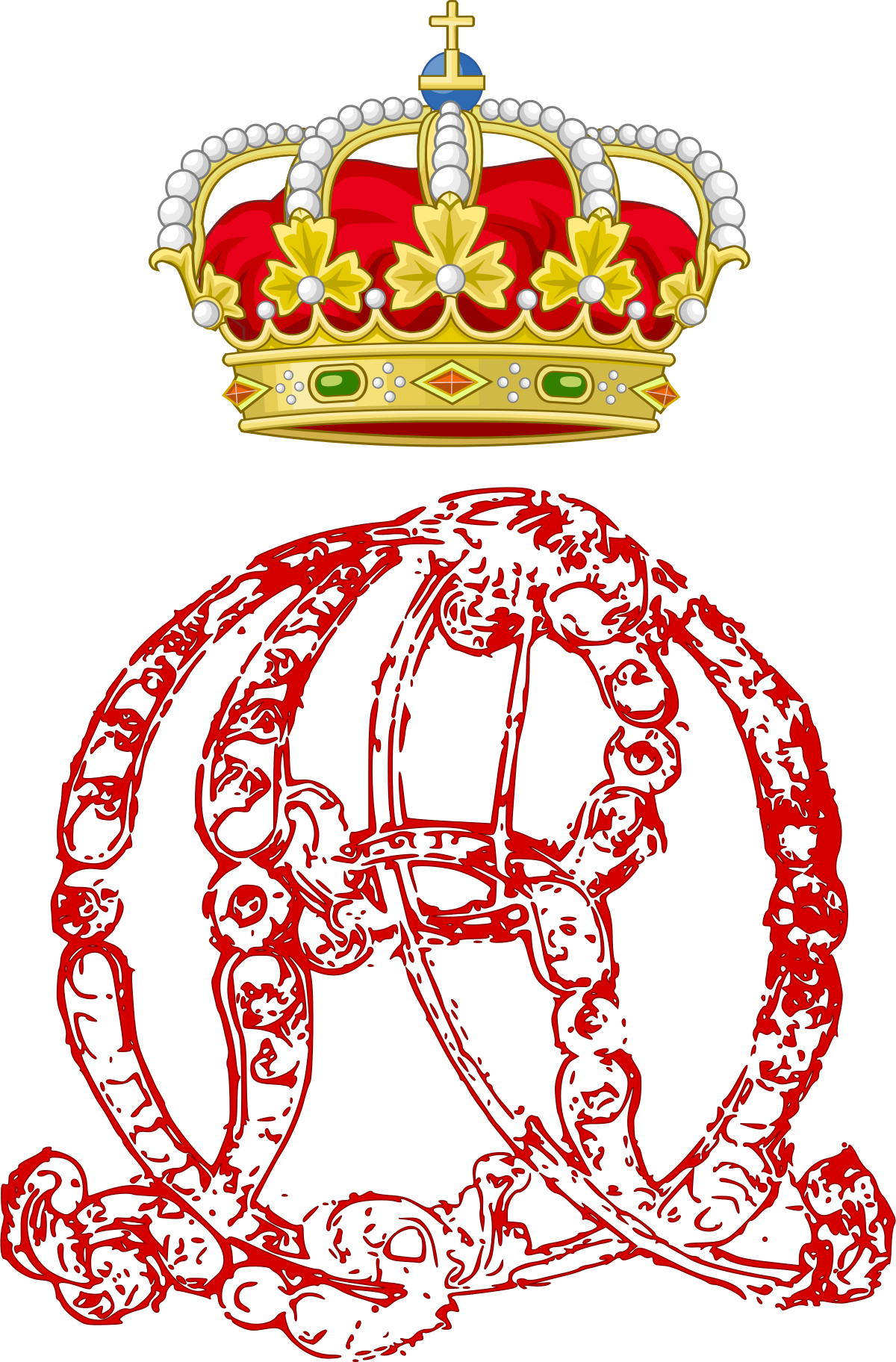 ملف:Royal Monogram of King Charles IV of Spain.svg - المعرفة