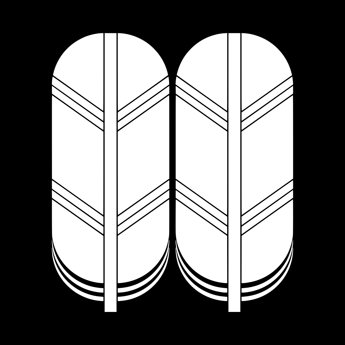 ملف:Japanese crest narabi Takanoha.svg - المعرفة