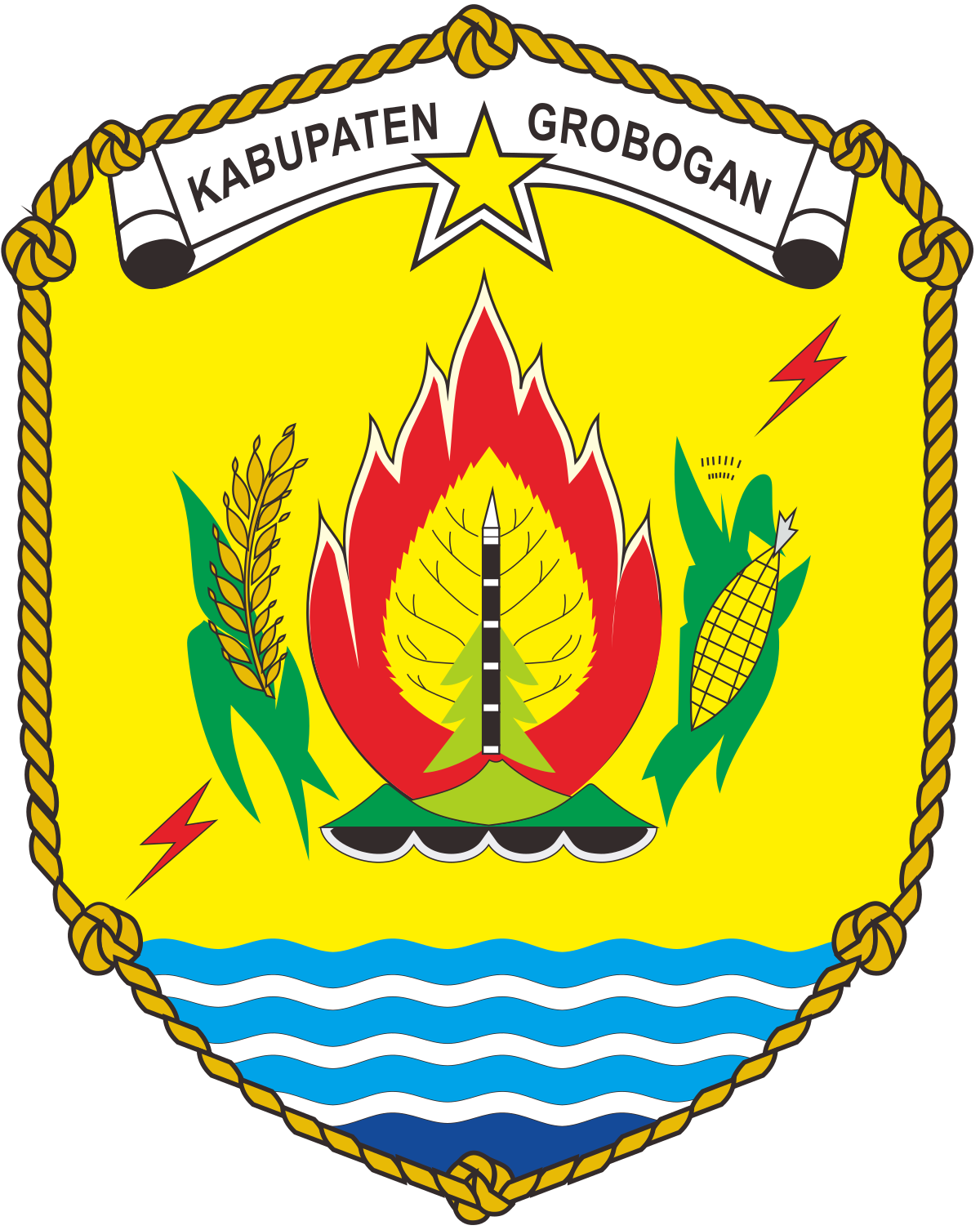 ملف:Coat of arms of Grobogan Regency.svg - المعرفة