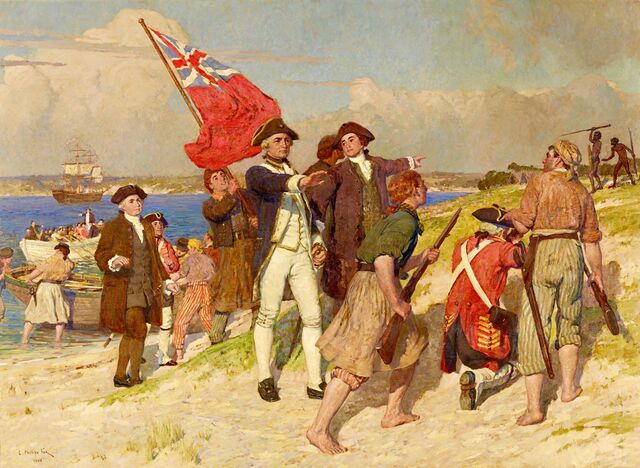 ملف:Landing of Lieutenant James Cook at Botany Bay, 29 April 1770 ...