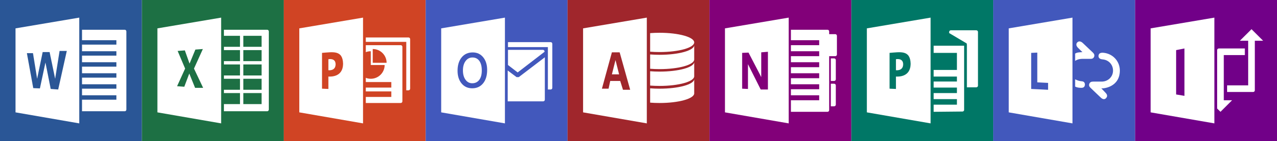 ملف:Microsoft Office 2013-2019 start screen tiles lineup.svg - المعرفة